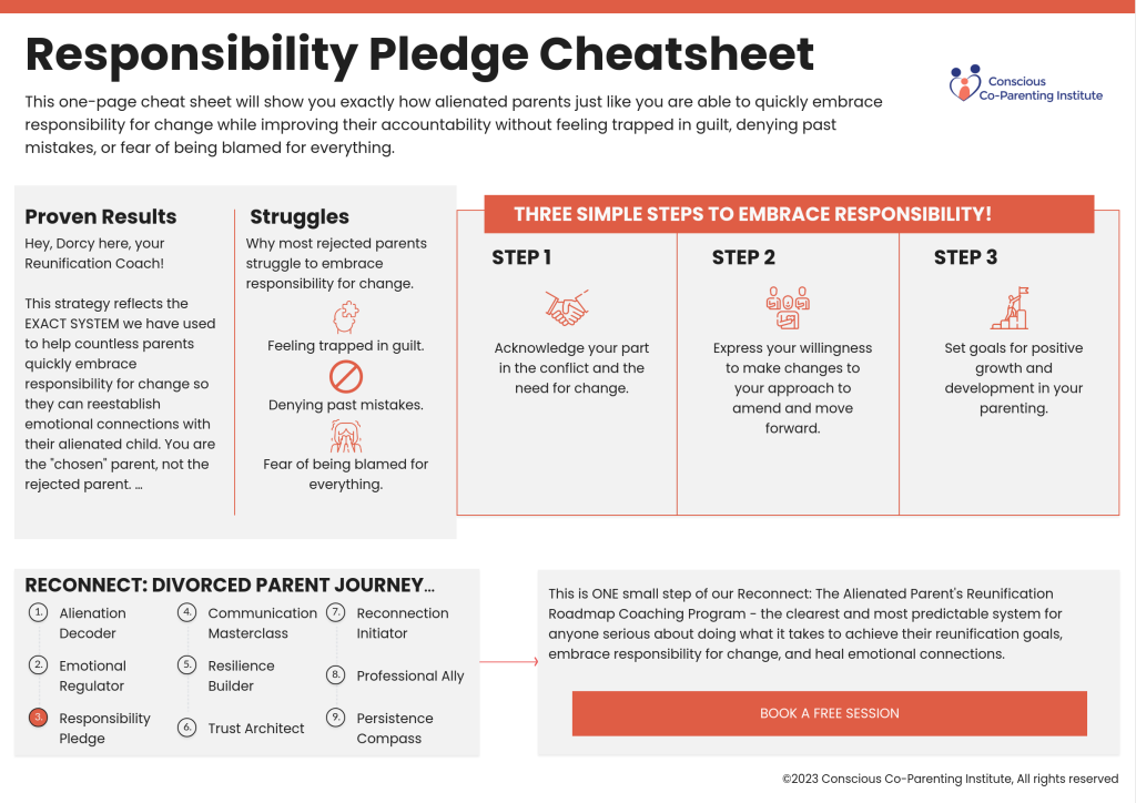 Step 3: Responsibility Pledge to Reunite With Your Alienated Child